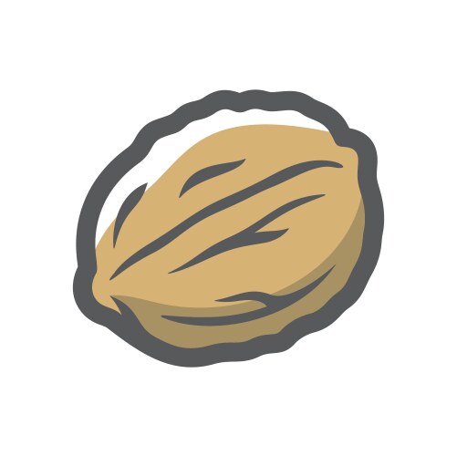 Walnuts icon cartoon style Royalty Free Vector Image