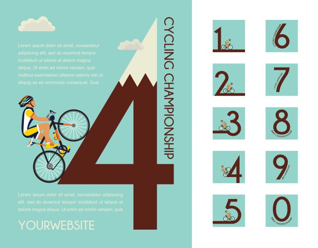 Cycling race poster design Royalty Free Vector Image