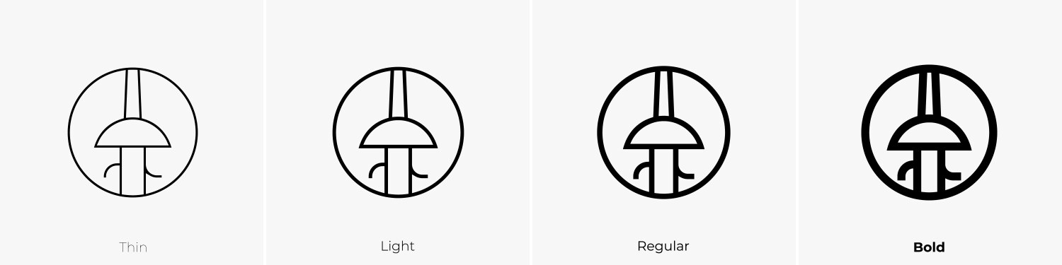 Ice sheet icon thin light regular and bold style Vector Image