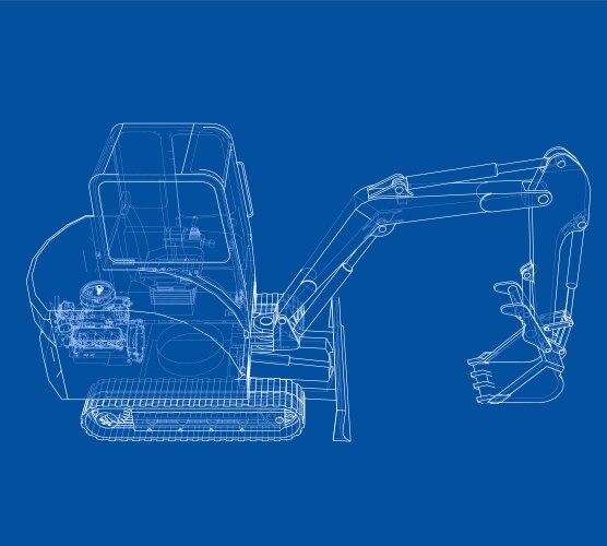 Sketch small treactor with actor Royalty Free Vector Image