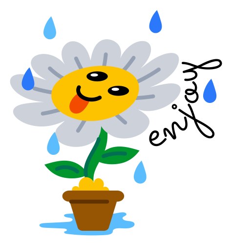 Spring rain Royalty Free Vector Image - VectorStock