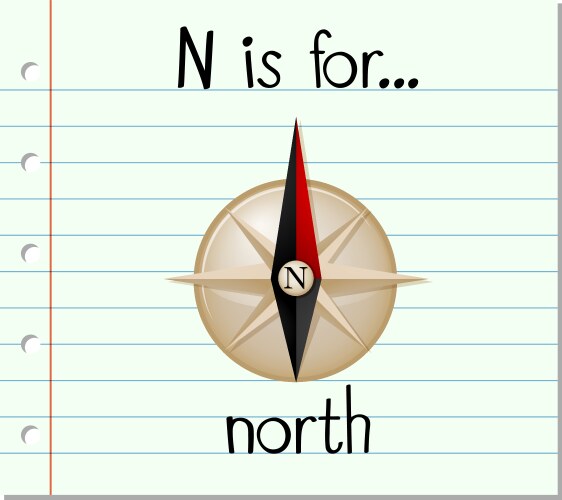 Flashcard letter n is for nanna Royalty Free Vector Image