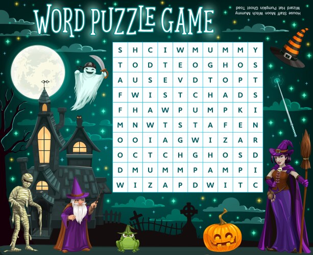 Snow queen word search puzzle Royalty Free Vector Image