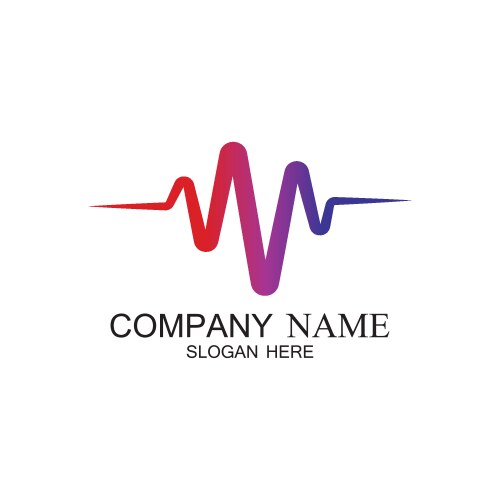 Pulse line template Royalty Free Vector Image - VectorStock