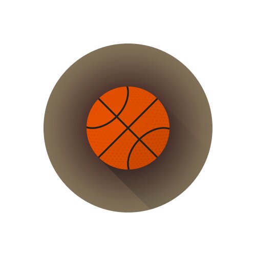 Basketball ball sticker Royalty Free Vector Image