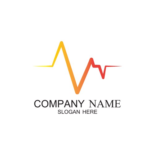 Pulse line template Royalty Free Vector Image - VectorStock