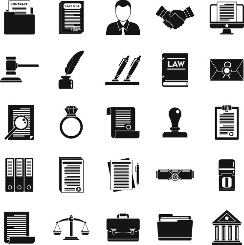 Notary justice and legal service icon law scroll Vector Image
