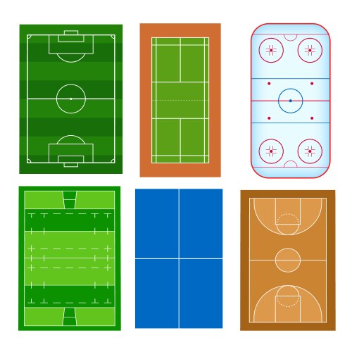 Badminton court Royalty Free Vector Image - VectorStock