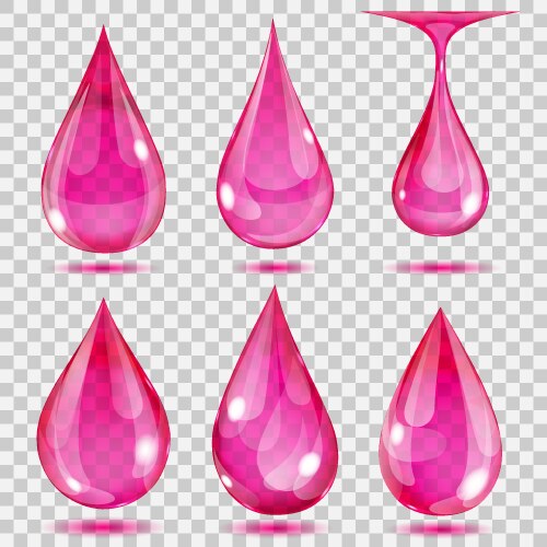 Pink background of water drops Royalty Free Vector Image