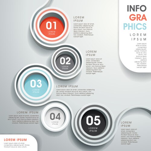 Abstract flow chart infographics Royalty Free Vector Image