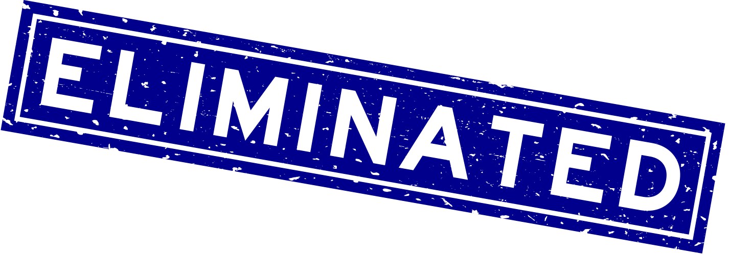 Grunge black out of trend word square rubber seal Vector Image