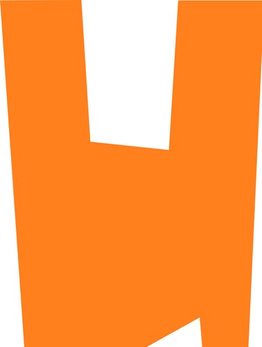 Simple font alphabet cuted from colored paper Vector Image