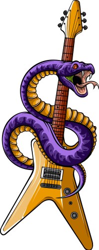 Draw colorful electric guitar Royalty Free Vector Image