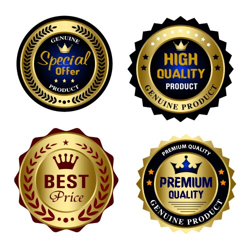 Badge design elements Royalty Free Vector Image