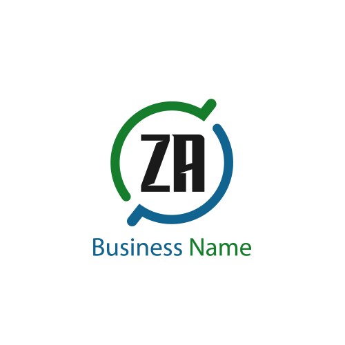 Initial letter za logo template design Royalty Free Vector