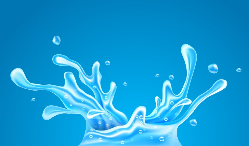 Cartoon water splash collection Royalty Free Vector Image