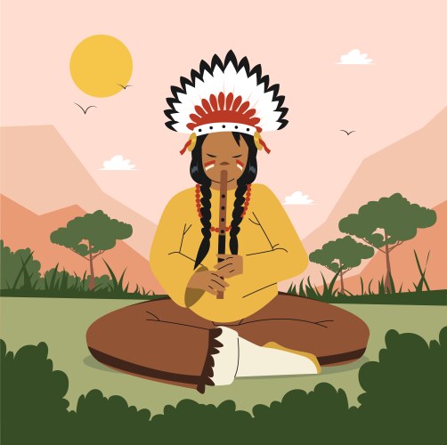 Hand drawn apache Royalty Free Vector Image - VectorStock
