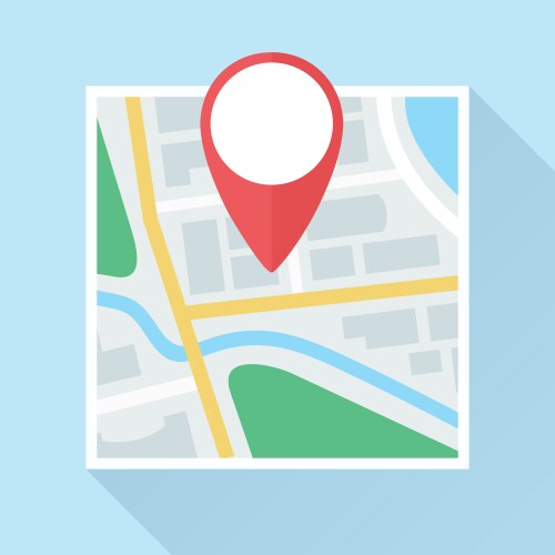 Folding paper map flat icon Royalty Free Vector Image