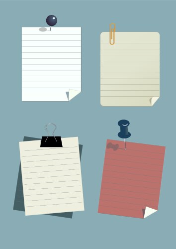 Clip note Royalty Free Vector Image - VectorStock
