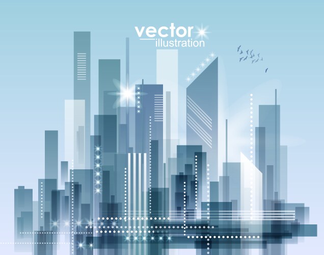 Abstract modern city background Royalty Free Vector Image