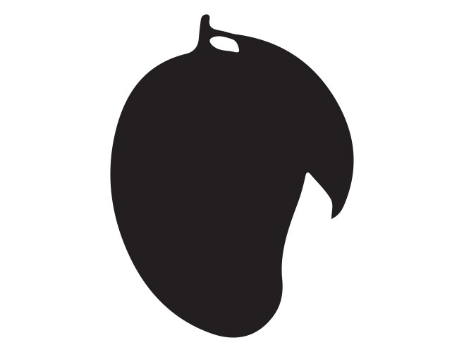 Mango silhouette art Royalty Free Vector Image