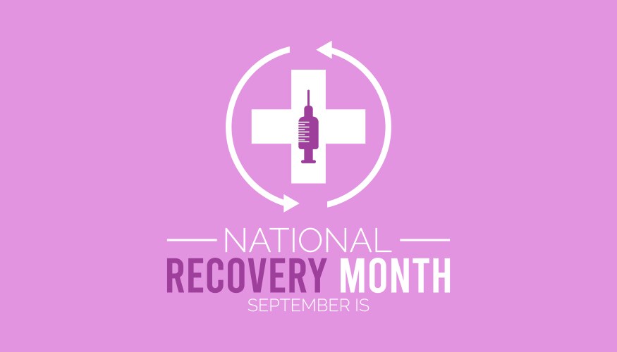National recovery month Royalty Free Vector Image