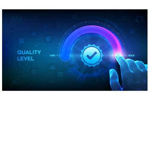 Iso standards quality control assurance warranty Vector Image