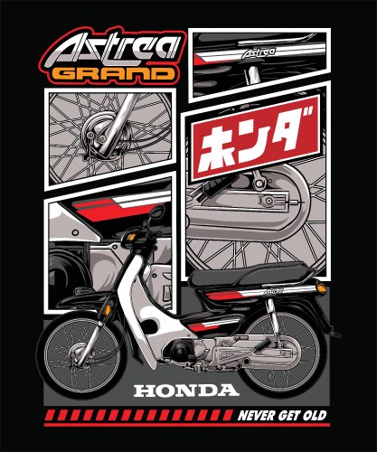 1991 ASTREA Grand - Classic Ride Royalty Free Vector Image