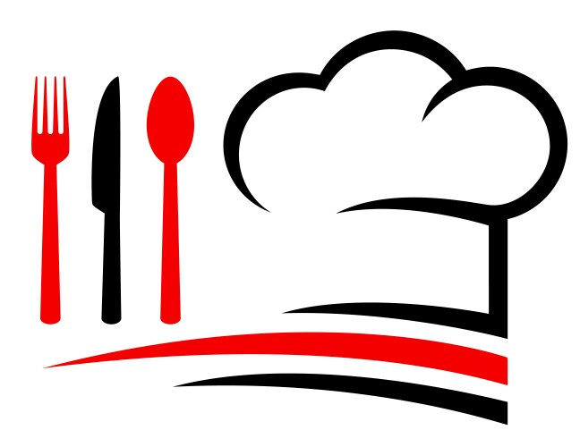 Red restaurant icons Royalty Free Vector Image