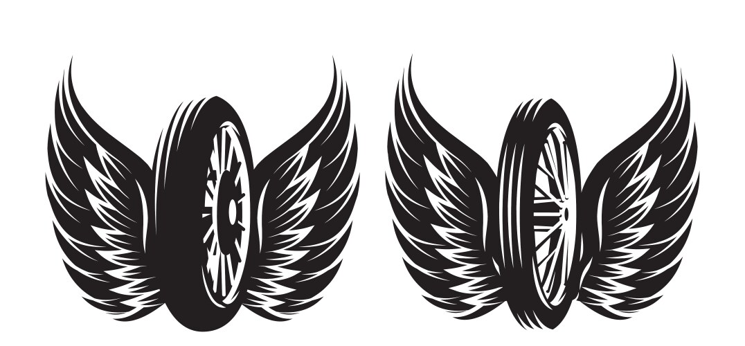 Monochrome pattern with wheel wings and pistons Vector Image