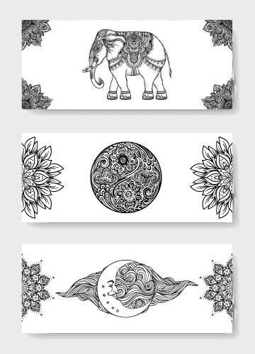 Stretch and strength yoga card design template Vector Image