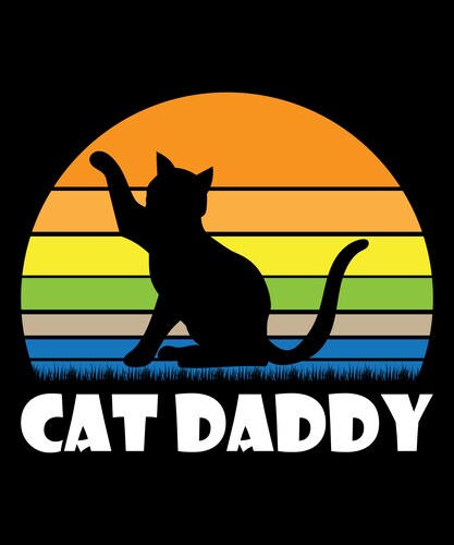 Cat dad day Vector Images & Graphics for Commercial Use | VectorStock