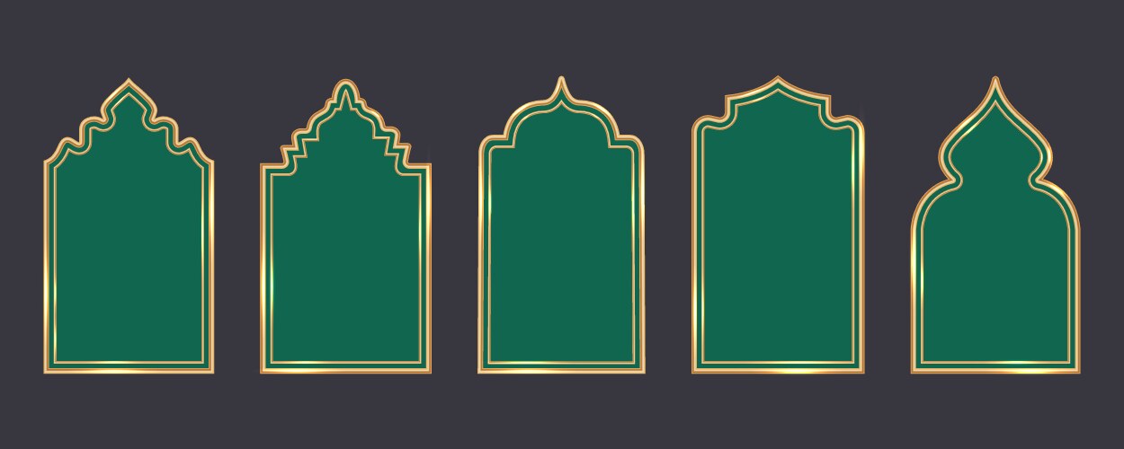 Ramadan arch windows arabian window shape Vector Image