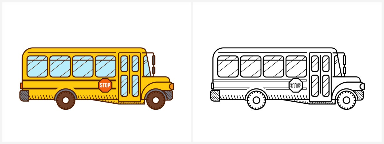 School Bus Outline Vector Images (over 5,100)