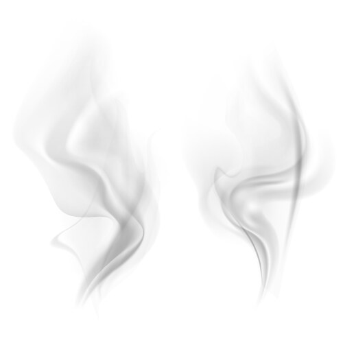 Set of acid fumes and smoke pink green Royalty Free Vector