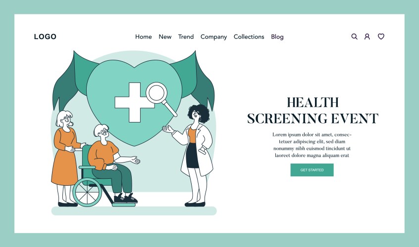 Boomer health flat Royalty Free Vector Image - VectorStock