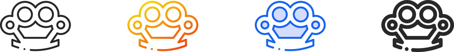 Blue crane iconthin linear gradient stroke Vector Image