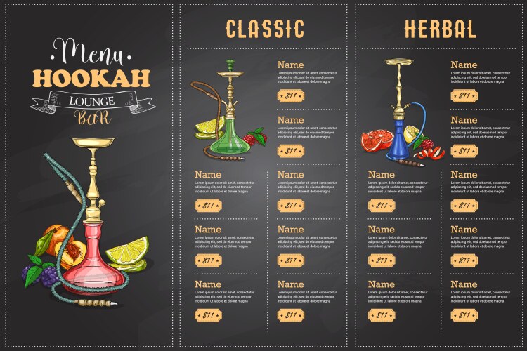 Color menu design Royalty Free Vector Image - VectorStock
