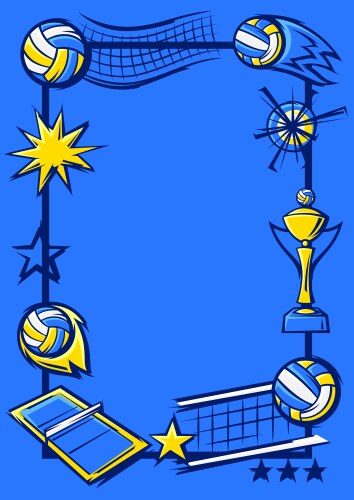 Volleyball Sports Frame Royalty Free Vector Image