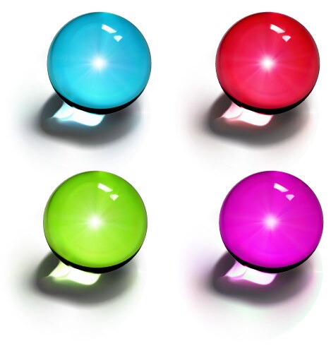 Colorful crystal ball Royalty Free Vector Image