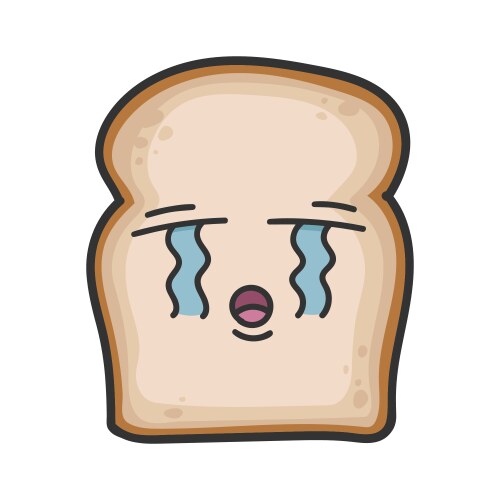 Chocolate paste toast cartoon Royalty Free Vector Image