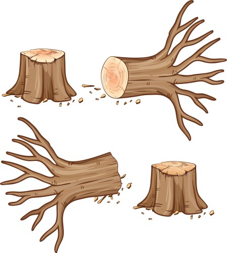 Wood log Royalty Free Vector Image - VectorStock