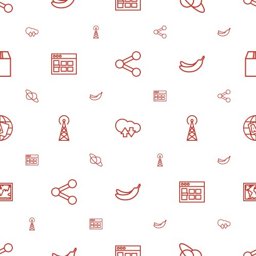 Networking icons pattern seamless white background