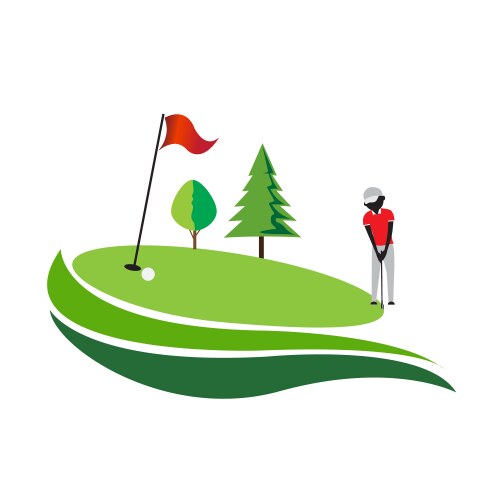 Golf course logo Royalty Free Vector Image - VectorStock