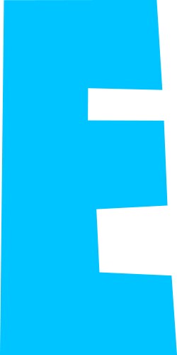 Simple font alphabet cuted from colored paper Vector Image