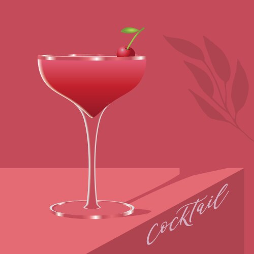 Colored detailed cocktail Royalty Free Vector Image