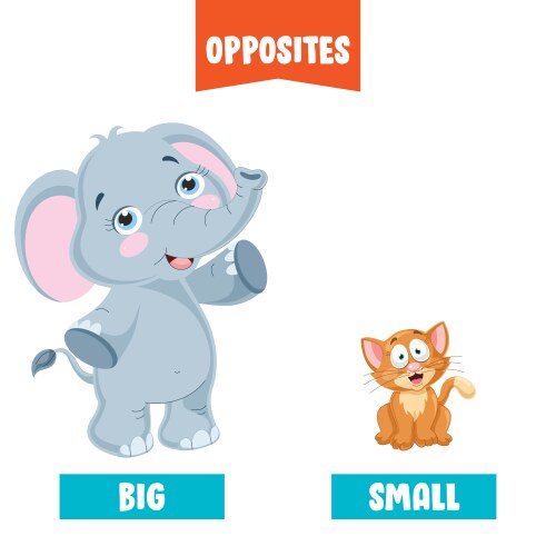 Big and small Royalty Free Vector Image - VectorStock