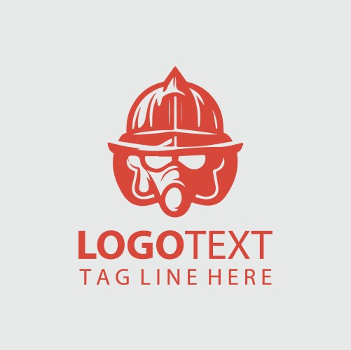 Fire helmet logo Royalty Free Vector Image - VectorStock