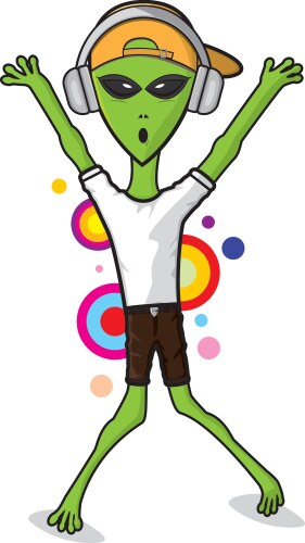 Friendly alien Royalty Free Vector Image - VectorStock