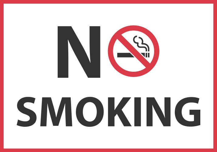No smoking cigarette sign is prohibited Royalty Free Vector